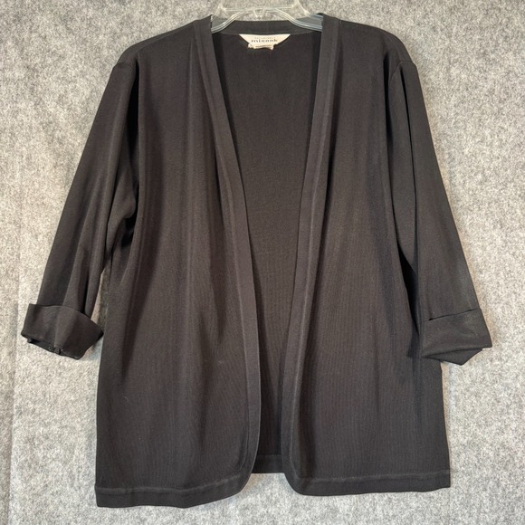 Misook | Sweaters | Exclusively Misook Black Open Front Cardigan Medium ...